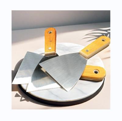 China Custom Logo Putty Scraper Wall Coating Tool 3 Inch Skimming Blade with Medium Extension Handle for sale