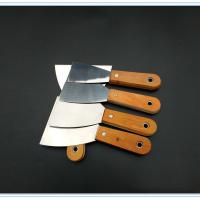 China Custom Logo Putty Scraper Wall Coating Tool 3 Inch Skimming Blade with Medium Extension Handle for sale