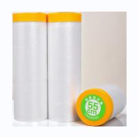 China Water Activated Pre-Taped Masking Film Width 30cm to 300cm for Accurate Masking for sale