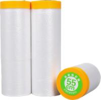 China Water Activated Pre-Taped Masking Film Width 30cm to 300cm for Accurate Masking for sale