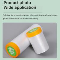 China Water Activated Pre-Taped Masking Film Width 30cm to 300cm for Accurate Masking for sale