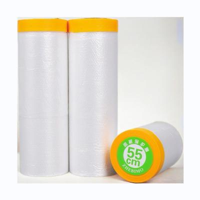 China Masking Film Tape for HDPE Covering Width 30cm to 300cm High Adhesion Protection for sale