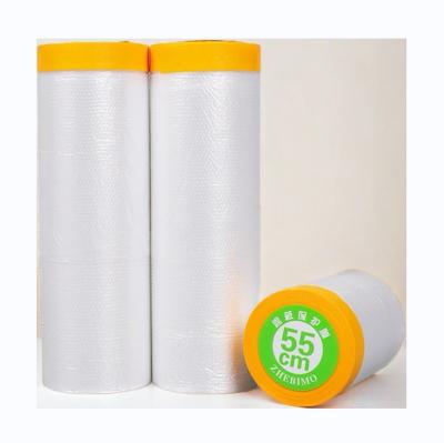 China Single Sided Rubber Adhesive Speedy Masking Film 50m x 1.2m for Effortless Covering for sale