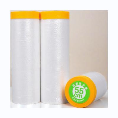 China Pressure Sensitive Adhesive Masking Film 60cm x 100m for Wall Protection for sale