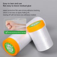 China 20m Dustproof Wall Covering Spray Paint Protection Masking Film Width 30cm to 300cm for sale