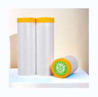 China Pre-Tape Masking Film Painting Protection Covering Hand-Powered 50m x 1m OEM Customization for sale