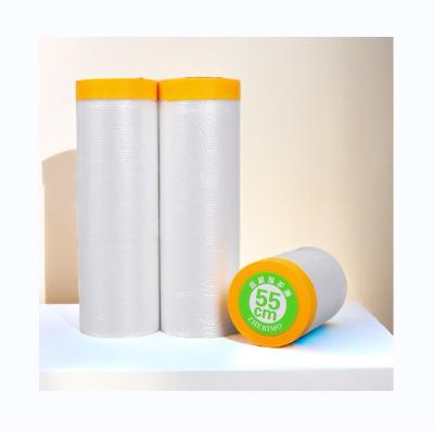 China Pre-Tape Masking Film Painting Protection Covering Hand-Powered 50m x 1m OEM Customization for sale