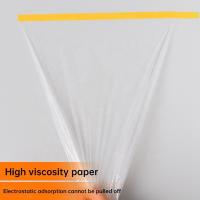 China HDPE Plastic Protection Masking Film with Tape for Painting Single Sided Adhesive 50m Roll for sale