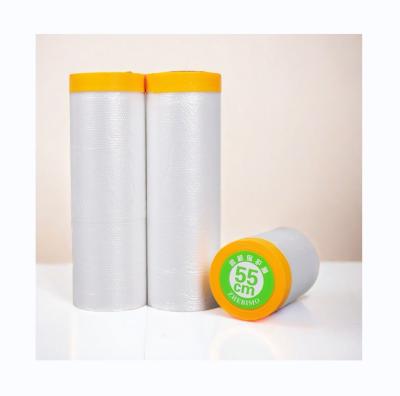 China Hand-Powered Pre Folded Masking Film for Painting Protection 10m to 25m Coverage for sale
