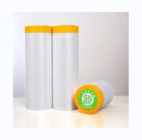 China Pre Taped Plastic Protective Cover Tape 10m 25m Masking Film for Car Painting for sale