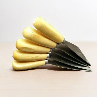 China Professional Wooden Handle Putty Scraper Knife 0.7mm Blade Thickness for Smooth Application for sale