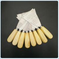 China Professional Wooden Handle Putty Scraper Knife 0.7mm Blade Thickness for Smooth Application for sale