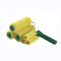 China Chemical Fiber Foam Paint Roller Brush Set 9 Inch Green Plastic Handle DIY Grade for sale