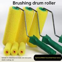 China Chemical Fiber Foam Paint Roller Brush Set 9 Inch Green Plastic Handle DIY Grade for sale