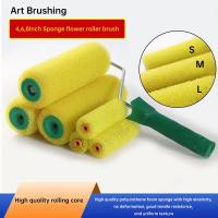China Chemical Fiber Foam Paint Roller Brush Set 9 Inch Green Plastic Handle DIY Grade for sale