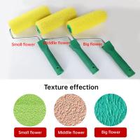 China Chemical Fiber Foam Paint Roller Brush Set 9 Inch Green Plastic Handle DIY Grade for sale