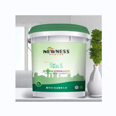 China Odorless Healthy Interior Wall Paint Washable Matt Acrylic Emulsion Paint 5L for sale