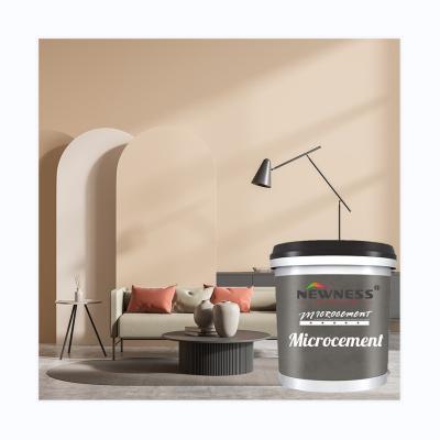 China 20kg Bucket Silicate Acrylic Latex Liquid Microcement Paint for Interior Walls 15m2 Coverage for sale