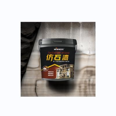 China Customized Shunde Liquid Granite Paint for Exterior Walls 18L Pail Durable Stone Coating for sale