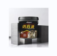 China Exterior Weather Resistant Liquid Stone Coating Colorful Base 20kg Pail for sale