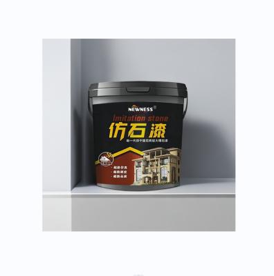 China Exterior Wall Rock Chip Paint Marble Stone Paint Outdoor Glossy 18L Custom Colors for sale