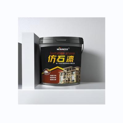 China Exterior Wall Granite Stone Paint 20KG Bucket Color Chart Base Durable Finish for sale