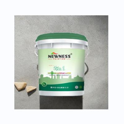 China Eco-Friendly Acrylic Latex Paint for Interior Wall Coating Brush Application 5L for sale