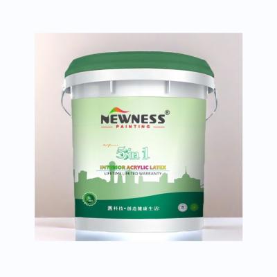 China White Emulsion Acrylic Latex Wall Paint 18L for Bedroom Living Room Low Formaldehyde for sale