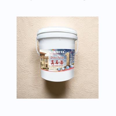China Acrylic Natural Stone Coating Real Stone Paint for Exterior Wall Graffiato Texture 20kg for sale