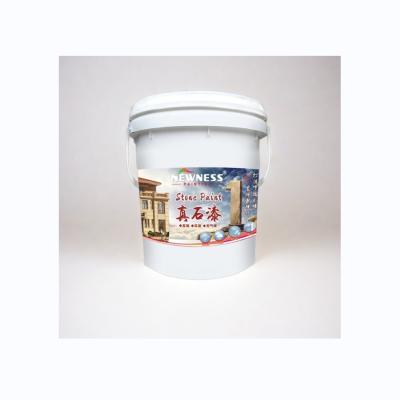 China Newness Building Coating Thick Paint Imitate Stone Finish 20kg Pail Durable Exterior Wall Coating for sale