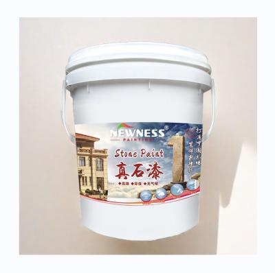China Multicolor Solids Villa Exterior Wall Imitation Stone Paint MF Tio2 Weather-Resistant 20kg for sale