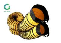 China 600gsm 1300d PVC Coated Spiral Duct , Fabric Flame Retardant Tunnel Flexible Vinyl Duct for sale