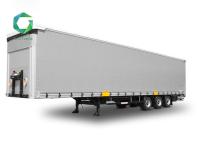 China 1100gsm Heavy Duty Pvc Tarp , 500N Tear Strength Side Curtain Vinyl Polyester Tarps Truck for sale