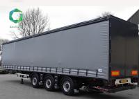 China PVC 4000N Tensile Strength Vinyl Coated Tarp , 1000 Gsm Tarpaulin Truck Side Curtain for sale