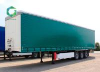 China 1000gsm Polyester PVC Coated Tarpaulin Waterproof Transportation Fabric 4000N Tensile for sale