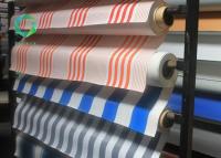 China 1000d Stripes Vinyl PVC Awning Anti UV Fabric Tear Resistance 20x20 Density for sale
