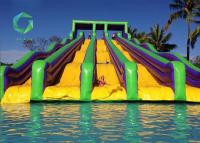 China Tear Resistant Bouncy PVC Inflatable Fabric Vinyl Airtight Amusement Park Castle 0.6mm for sale