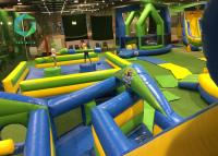 China 18oz Amusement Park Castle PVC Inflatable Fabric Vinyl Coated Over Edging 610gsm for sale