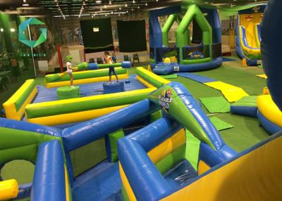 China 18oz Amusement Park Castle PVC Inflatable Fabric Vinyl Coated Over Edging 610gsm for sale