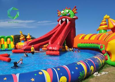 China Tear Resistant PVC Vinyl Fabric 550gsm , Amusement Park Airtightness Waterproof PVC Fabric for sale