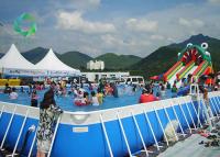 China Water Park Detachable Bracket PVC Pool Liners , 1100gsm Tarp Swimming Pool Fabric for sale