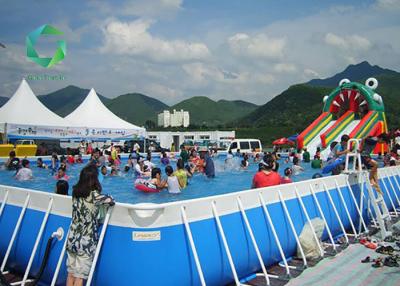 China Water Park Detachable Bracket PVC Pool Liners , 1100gsm Tarp Swimming Pool Fabric for sale
