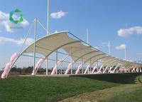 China Fabric Tensile Car Parking Shade 900gsm , 1000d Car Parking Canopy Structure Vinyl for sale