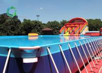 China Water Park Detachable Bracket PVC Pool Liners , 1100gsm Tarp Swimming Pool Fabric for sale