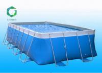 China Water Park Detachable Bracket PVC Pool Liners , 1100gsm Tarp Swimming Pool Fabric for sale
