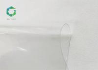 China 0.45mm 550gsm PVC Transparent Fabric Super Clear M2 Flame Retardant Window Vinyl for sale