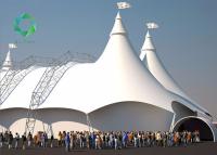 China 680gsm 100N Adhesion PVC Coated Tarpaulin Uv Resistant Tent Fabric Middle East Standard for sale
