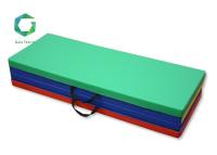China Foldable Polyester Tarpaan PVC Gym Mat Vinyl Synthetic Leather 300N Tear Strength for sale