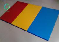 China 18oz PVC Gym Mat 2000N Tensile Strength Waterproof Vinyl Leather Fabric 100m Length for sale