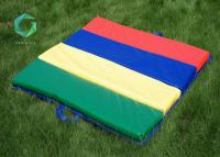 China 150N Adhesion PVC Gym Mat 610gsm Vinyl Waterproof Synthetic Leather Fabric 500d for sale